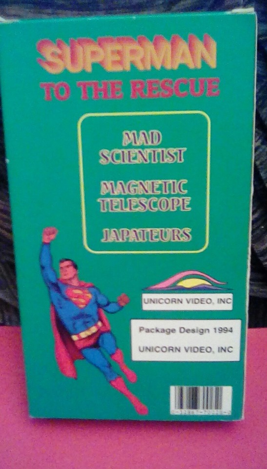 Superman To The Rescue RARE Unicorn Video VHS vintage cartoons Mad ...