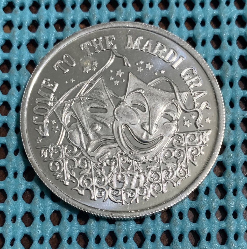 1971 Krewe of NOBLADS /Come To Mardi Gras .999 FINE SILVER Mardi Gras ...