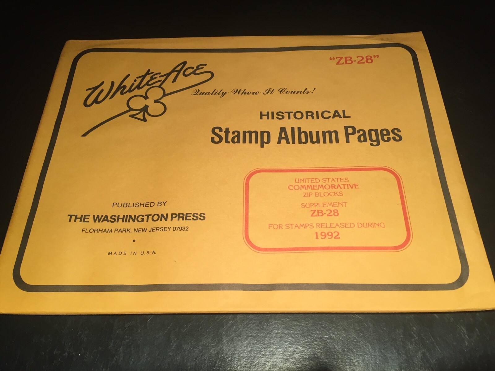 White Ace Stamp Album Supplement Pages - Mister Zip Commemoratives ZB ...