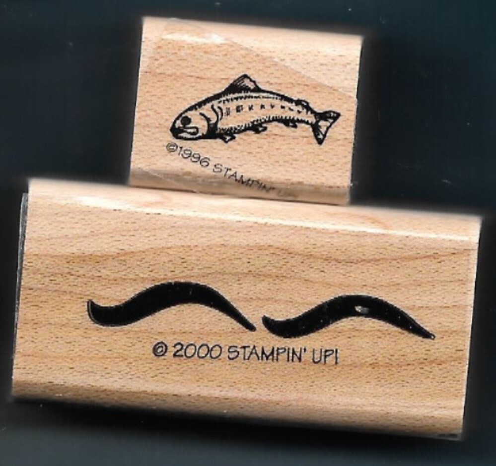 JUMPING FISH WAVES River Trout Stream NEW Stampin Up Fishing Hobby ...