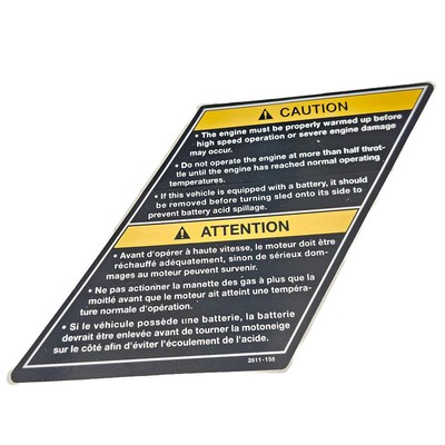 Arctic Cat Engine Caution Decal, 2611-158 | eBay