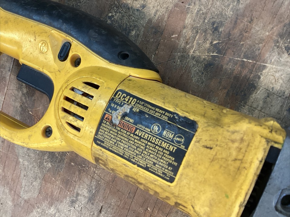 DEWALT 18v Cordless Cut-off Tool Angle Grinder DC410 TOOL ONLY No Batt ...