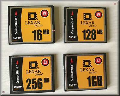 LEXAR Compact Flash CF 16MB 32MB 64MB 128MB 192MB 256MB 512MB mit ...
