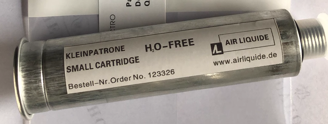 Spectro Ametek Small Cartridge H2O Free Water Absorb Argon Purging Tube ...