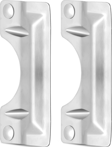 2 Pcs Latch Guard Plate Cover Stainless Steel Door Security Strike ...