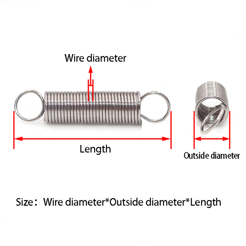 304 Stainless Steel Expansion Spring Extension Springs Various Size 0 ...