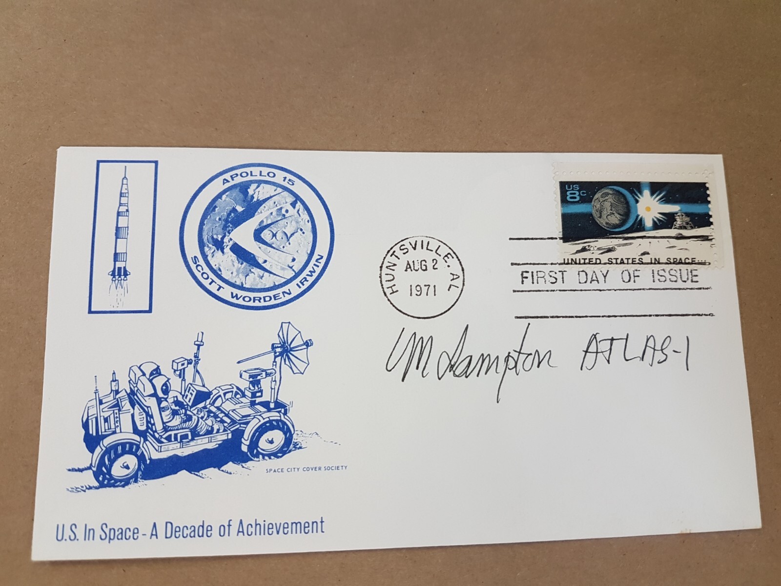 Mike Lampton Astronaut Nasa Space Autograph Signed First Day Cover 1971 ...