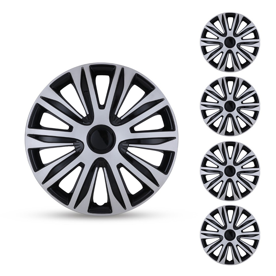 13" 4Pcs Set Luxury Wheel Covers On Full Hub Caps Snap Fits R13 Tire ...