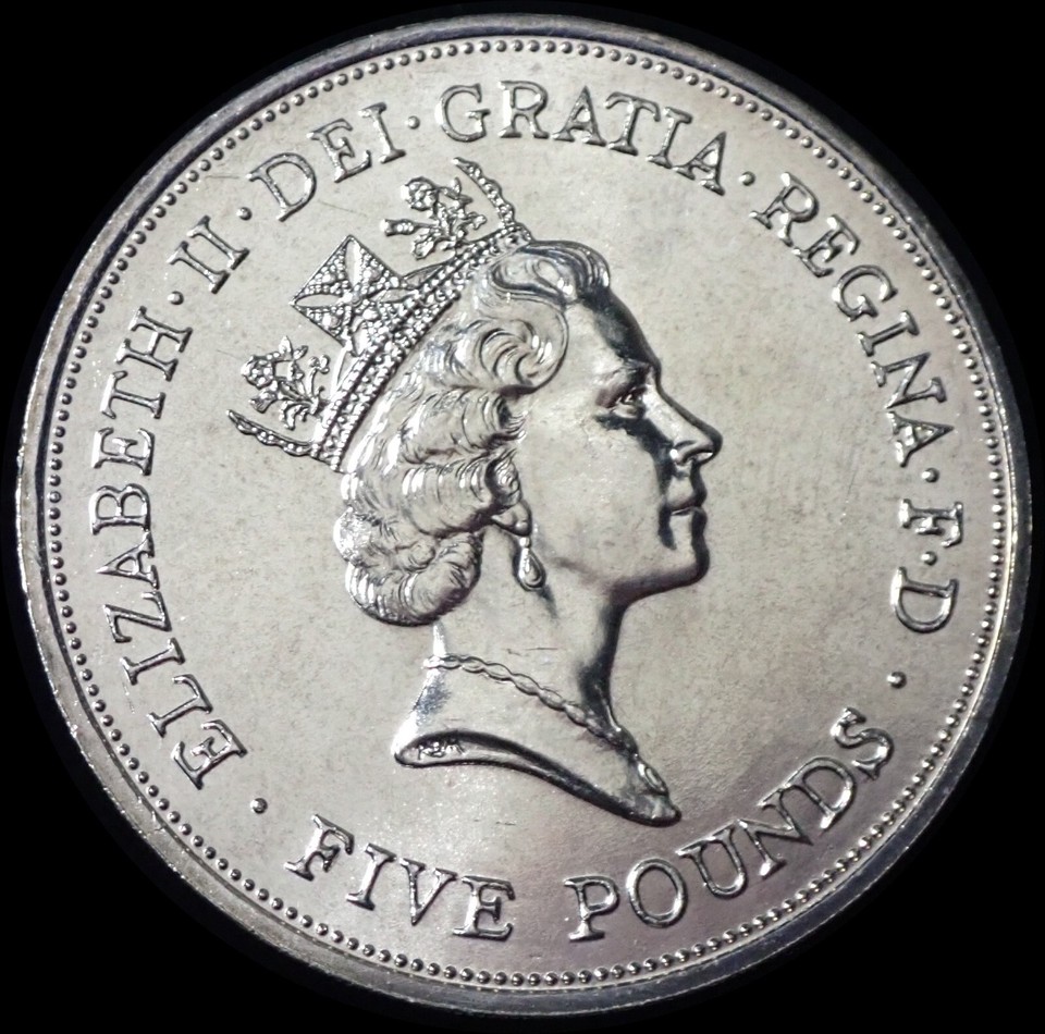 UK 5 Pounds 1990 Elizabeth II Queen Mother UNC Coin WCA MB1990 | eBay UK
