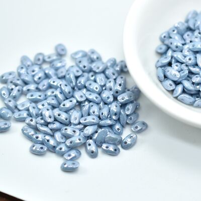 Wave 3x7mm Bead, Chalk Blue Luster, 5 Grams - Czech Glass Beads | eBay