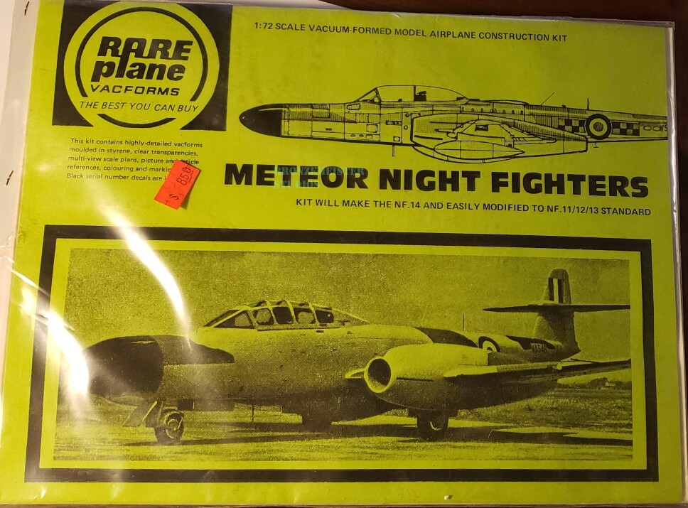 Rare Plane Meteor Night Fighters NF.14 (& others) 1/72 Vacuform Kit | eBay