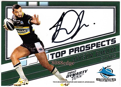 2012 SELECT NRL TOP PROSPECTS SIGNATURE #TPS4: JAYSON BUKUYA #124/300 ...