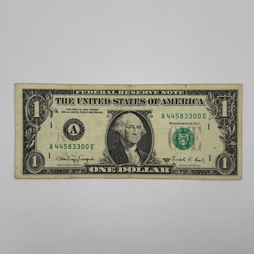WEB NOTE $1 1988A FEDERAL RESERVE NOTE A44583300E | eBay