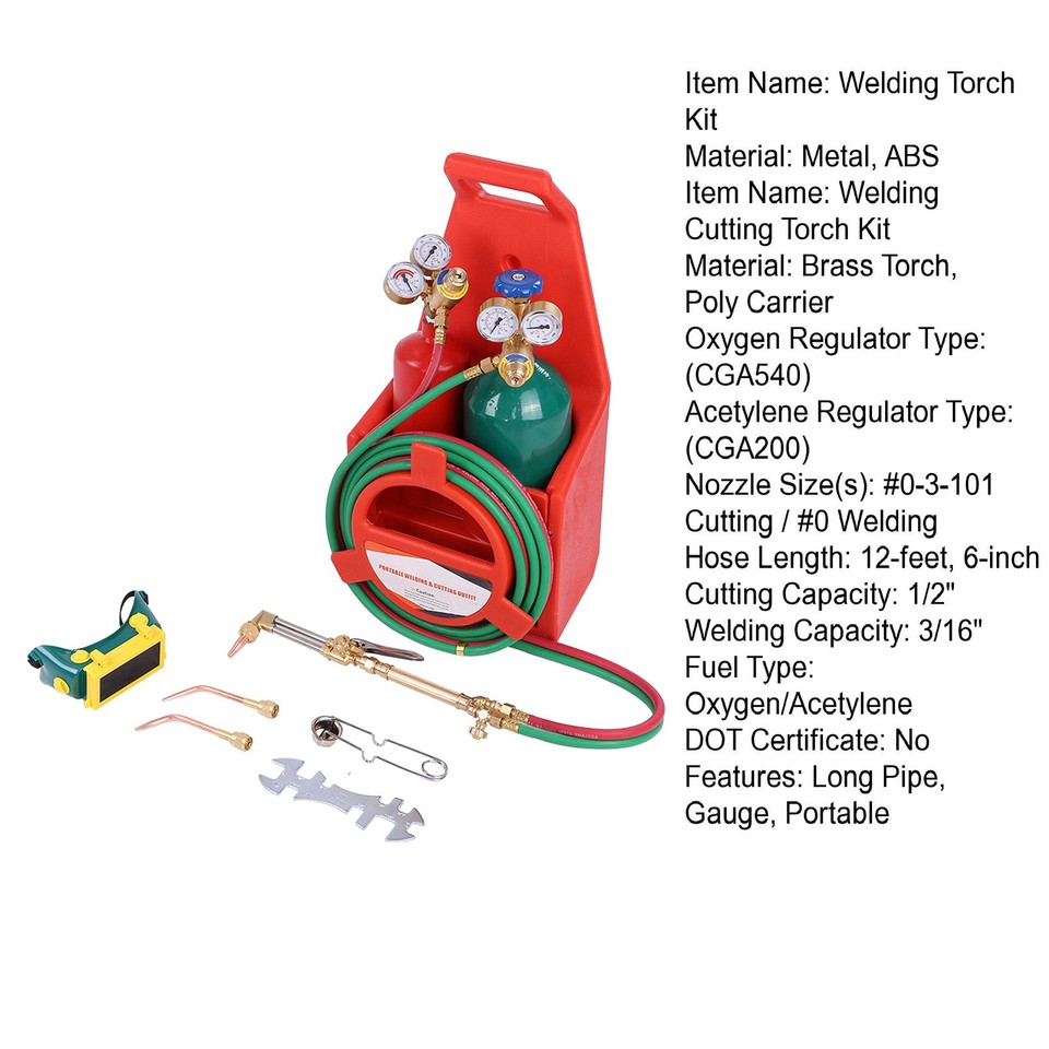 Portable Professional Oxygen Acetylene Oxy Welding Cutting Weld Torch ...