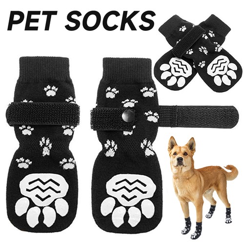 4Pcs Anti-Slip Dog Socks Puppy Paws Stop Licking Pet Paw Protection ...