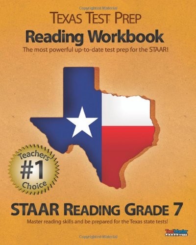 TEXAS TEST PREP READING WORKBOOK, STAAR READING GRADE 7 By Test Master ...