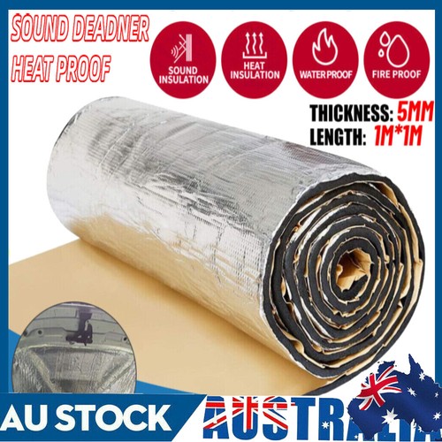 1/1.5m Sound Deadener Heat Proof Insulation Noise Proofing Foam 5mm Car ...