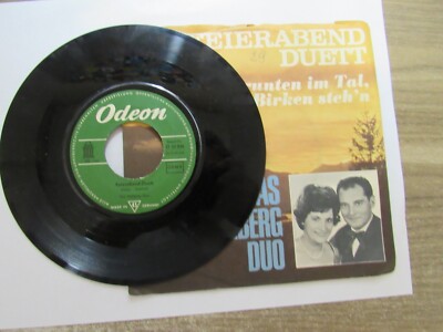 Old 45 RPM German Record - Odeon O 23 026 - Hellberg -Feierabend-Duett ...