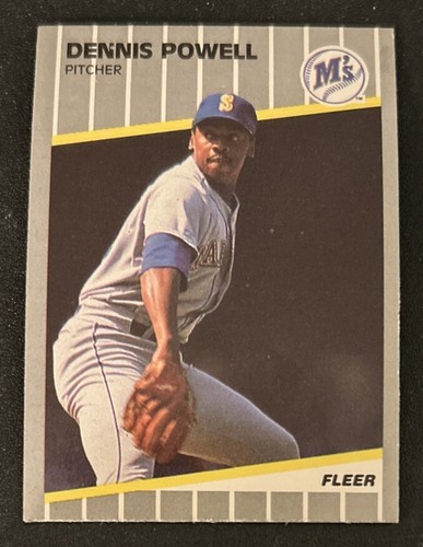 1989 Fleer Update Dennis Powell Baseball Card #U-61 Mariners Pitcher VG ...