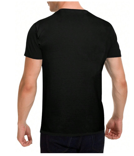 Men'S Casual Crew Neck T-Shirt with "Gyka Blyat" Print - Black Stretch ...