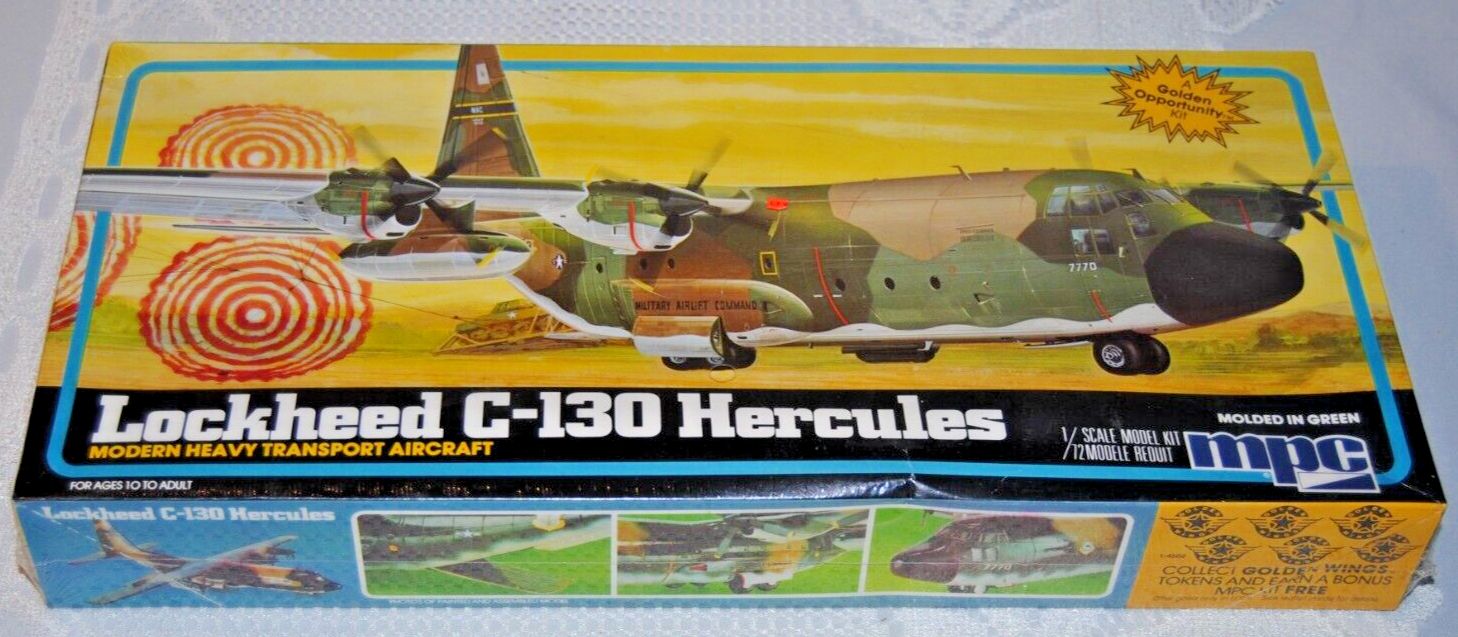 Vintage, MPC, Lockheed C-130 Hercules, 1/72 Scale, Plastic Model, USA ...