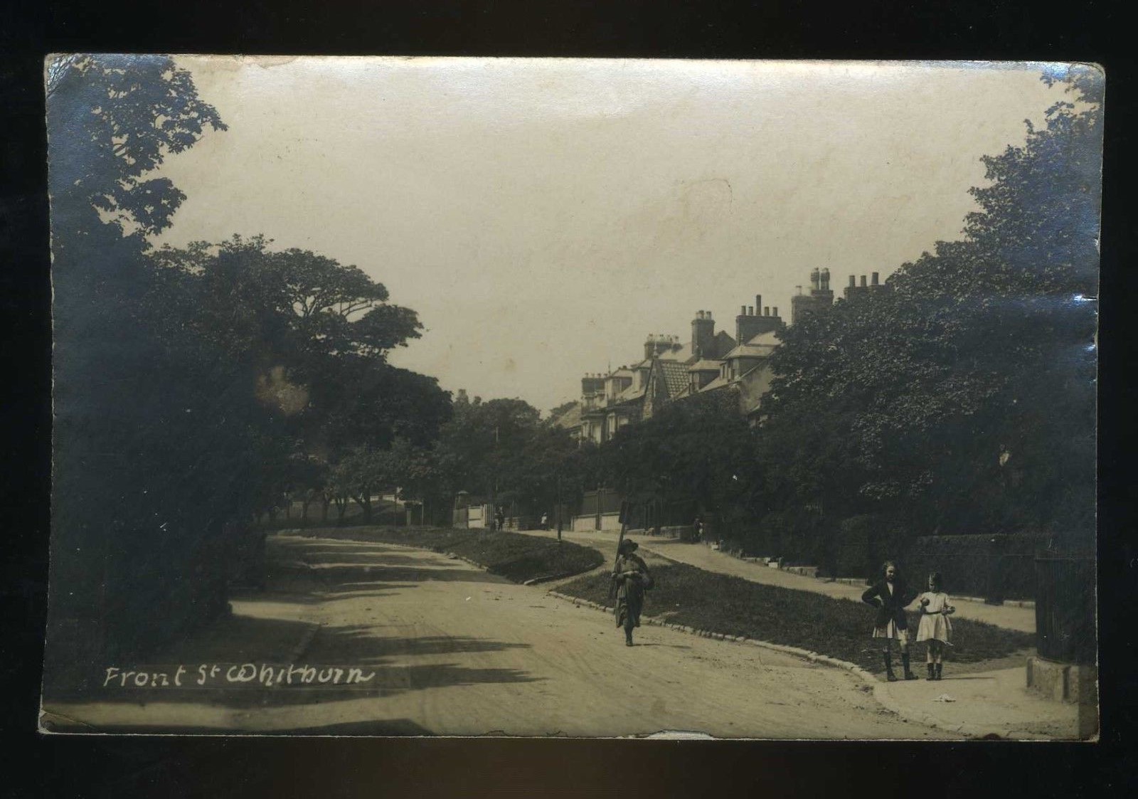 WHITBURN Co Durham Front Street with Houses and people RP | eBay UK