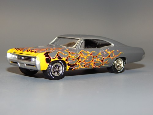 '67 1967 Chevy Impala SS 427 Primer Grey Flames Diorama Replica Model 1 ...