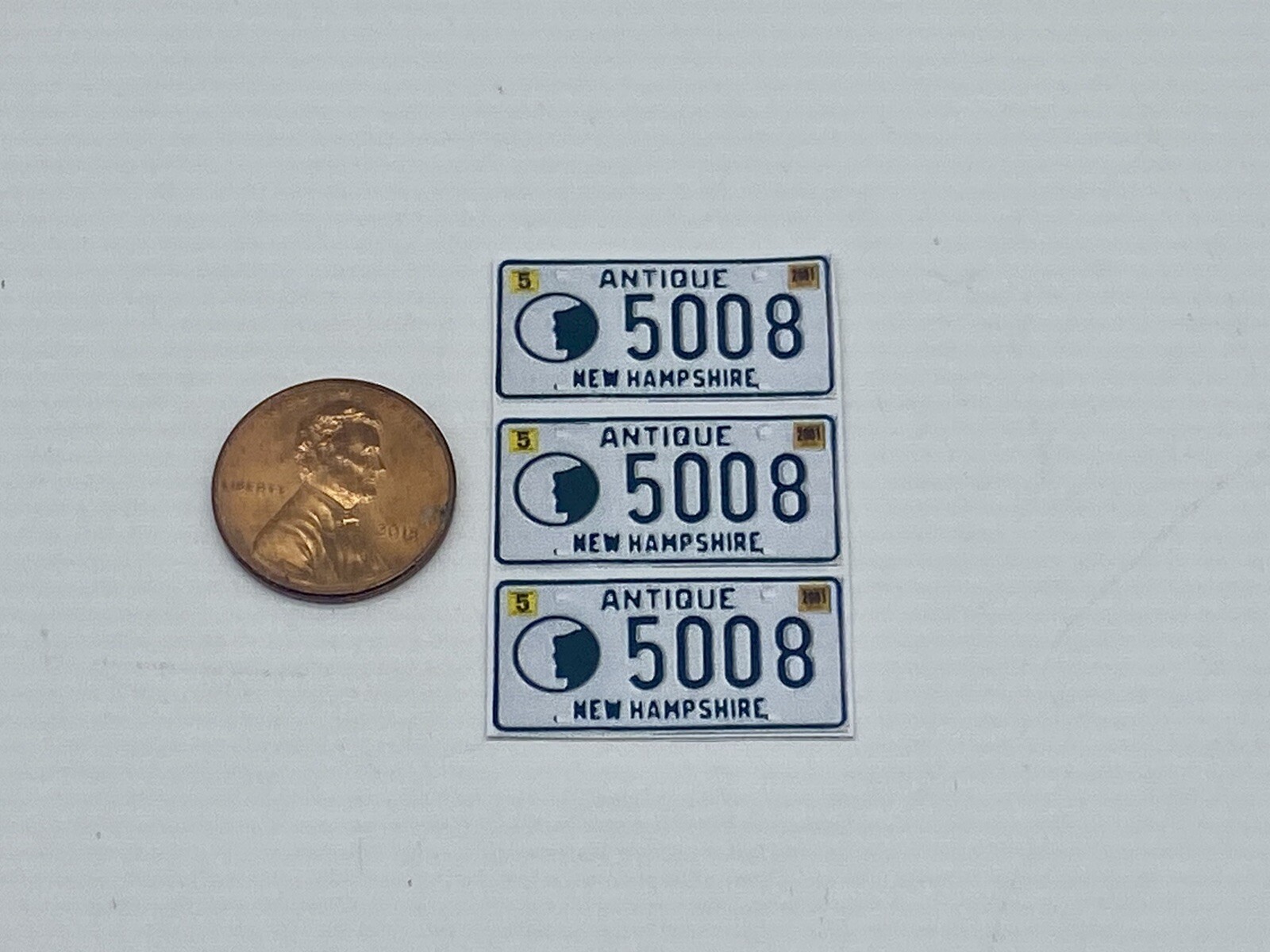 1/10 scale New Hampshire Antique license plate decals for your r/c car ...