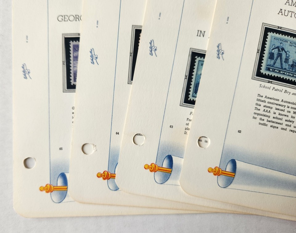 White Ace Stamp Album Pages - U.S. Commemoratives Stamp Sheets - 4 ...