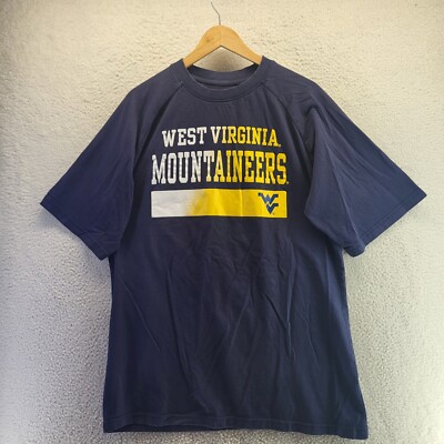 West Virginia WVU Mountaineers Tee Shirt Mens XLT Tall Blue Short ...