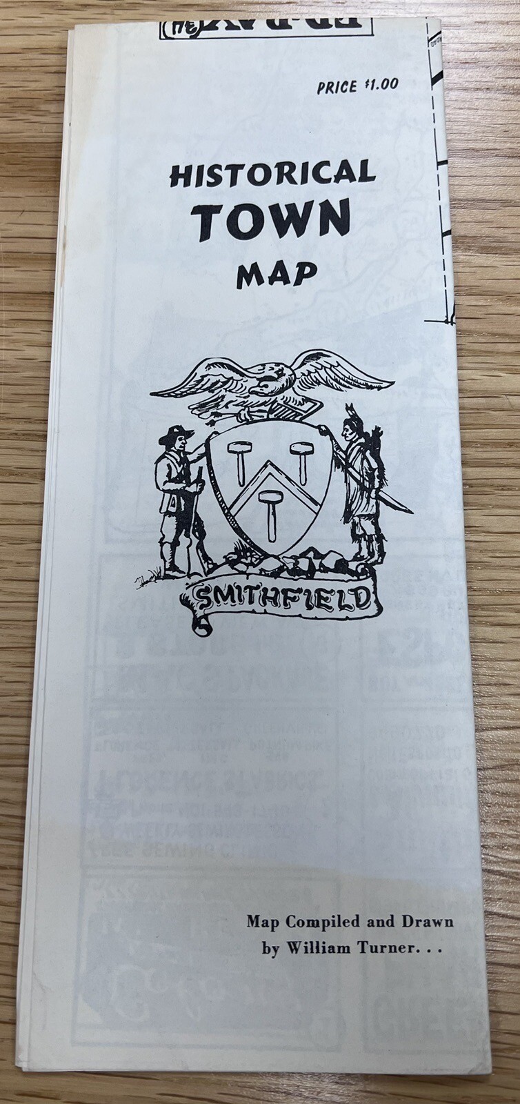 Bill Turner Double Sided Original Map Of Smithfield Rhode Island 1965 ...