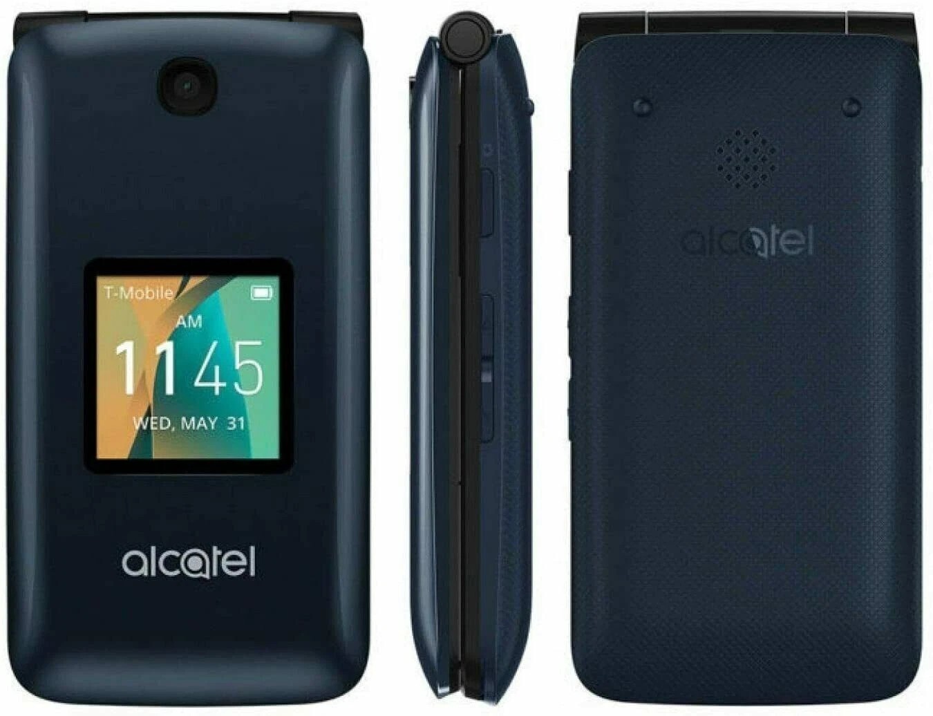 Alcatel Go Flip 4044W Blue T-Mobile 4G VoLTE Flip Phone Unlocked in box ...
