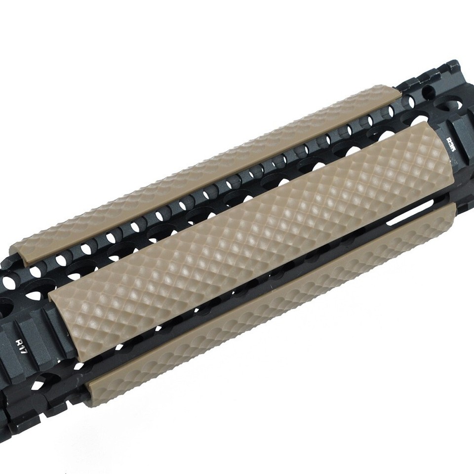 Pack of 4 Picatinny Rail Covers Panel Textured Soft Rubber Anti Slip 6. ...