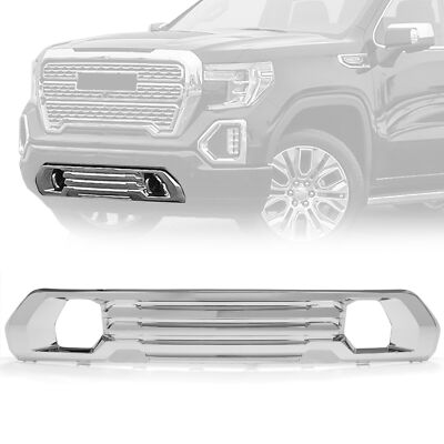 Chrome Front Lower Bumper Grille Plate For 2019-2022 GMC Sierra 1500 ...