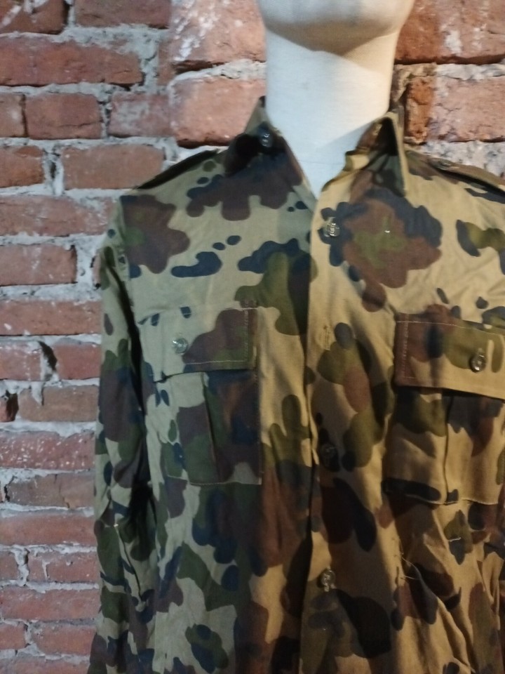 Romanian Army Combat Shirt M90 Leaf Pattern Camouflage VIntage ...