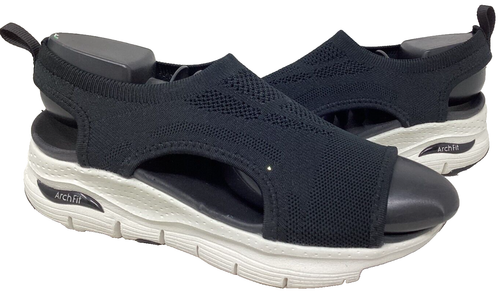 Skechers Women's Arch Fit City Catch Slip On Sandals Black Size:8 ...