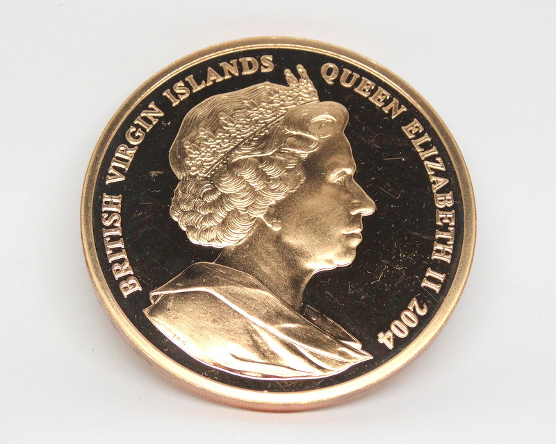 XXVIII Olympics 2004 Virgin Islands Elizabeth II Large Copper Proof ...
