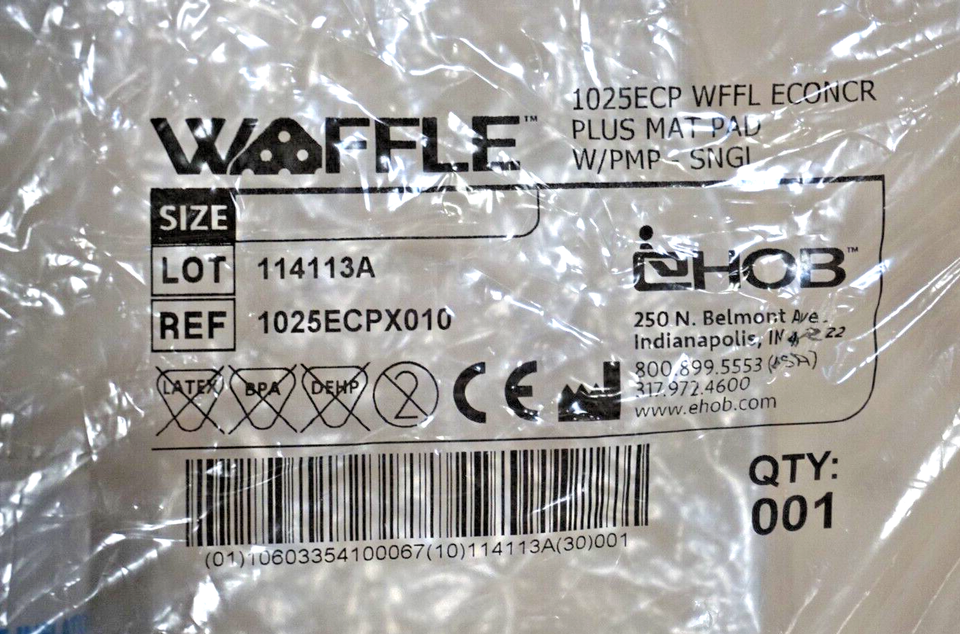EHOB Waffle Mattress Overlay w Waffle M.A.D. Air Pump 1025EC 1025ECP 42 ...
