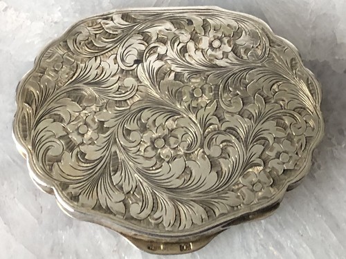 Antique Vintage Italian Italy 800 Silver Enamel Classical Lovers Powder ...