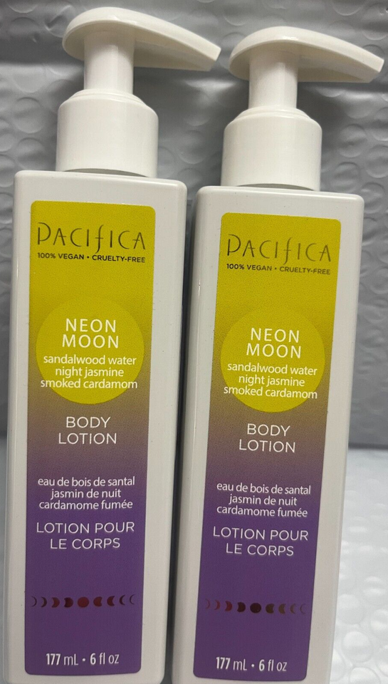 PACIFICA NEON MOON BODY LOTION SANDALWOOD,NIGHT JASMINE VEGAN 6FLOZ ...