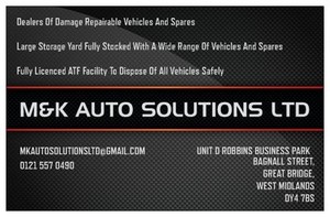 M&K AUTO SOLUTIONS LTD | eBay Stores