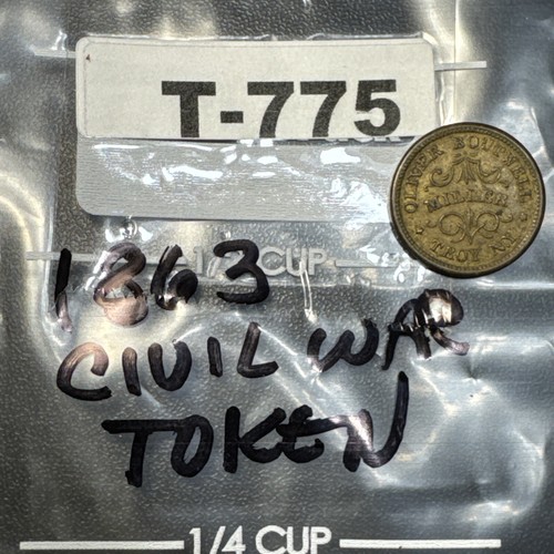 EXONUMIA BLOWOUT: 1863 Civil War Token Redeemed My Office Miller T-775 ...
