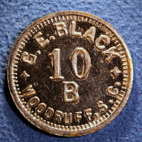 RARE South Carolina token - G.E. Black, 10¢, Woodruff, S.C. | eBay