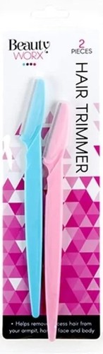 2X Facial Eyebrow Razor Trimmer Shaper Shaver Blade Knife Hair Remover ...