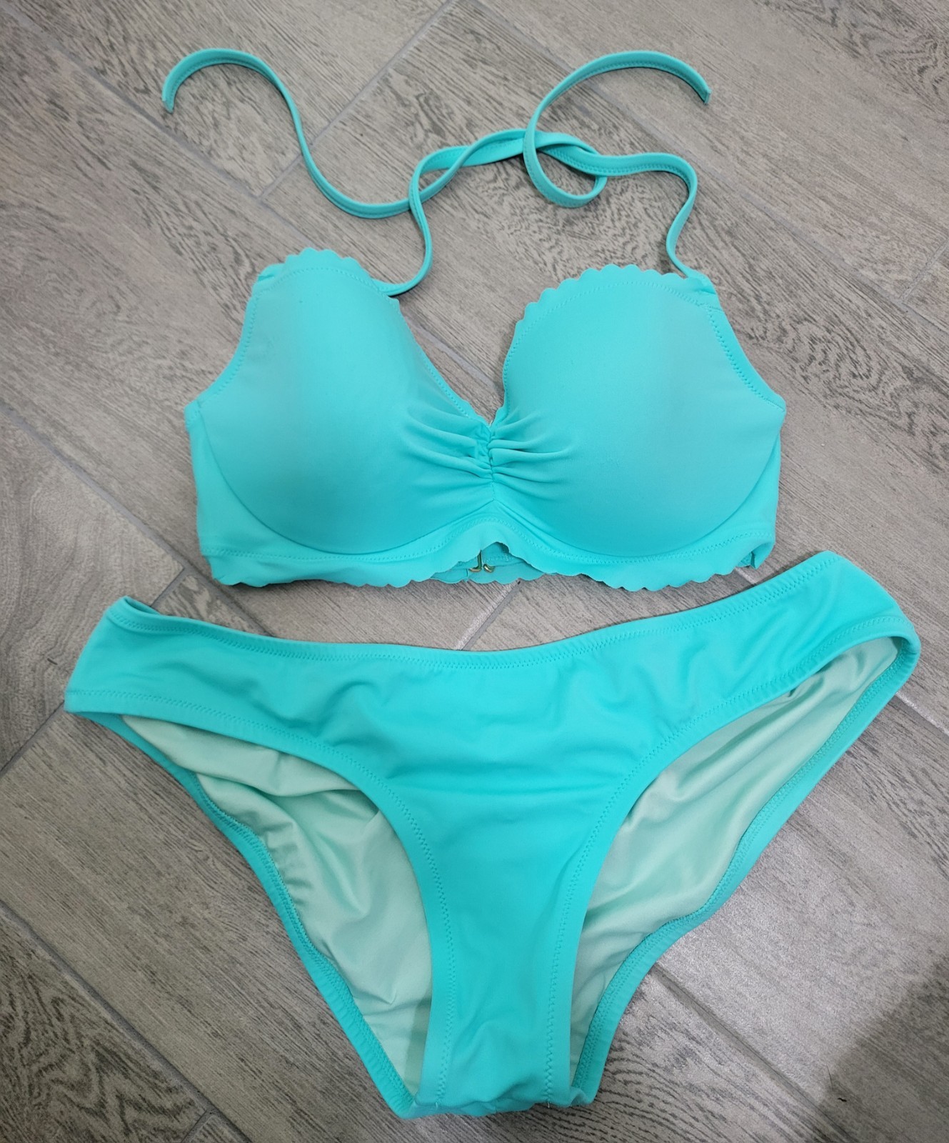 Victoria’s Secret 36D Padded Halter Tie Bikini Top Ba… - Gem