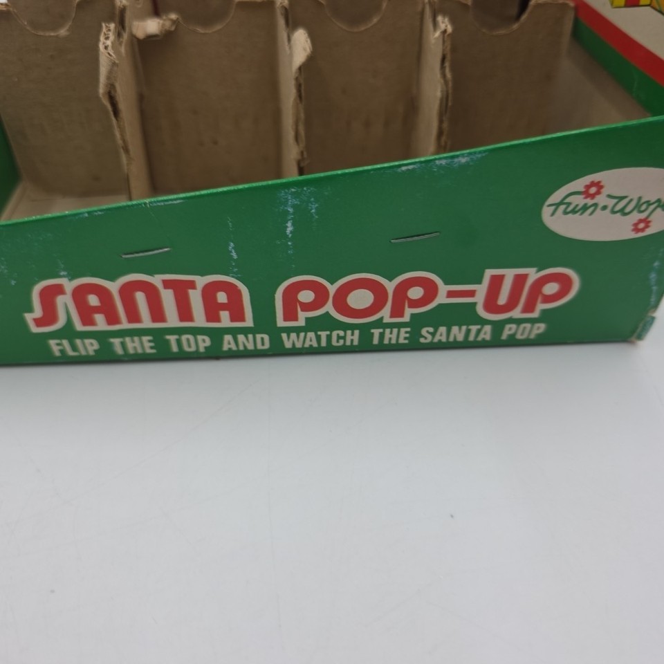 Vtg Christmas Santa In Chimney Pop Up Toy DISPLAY Box #7003 Fun World ...