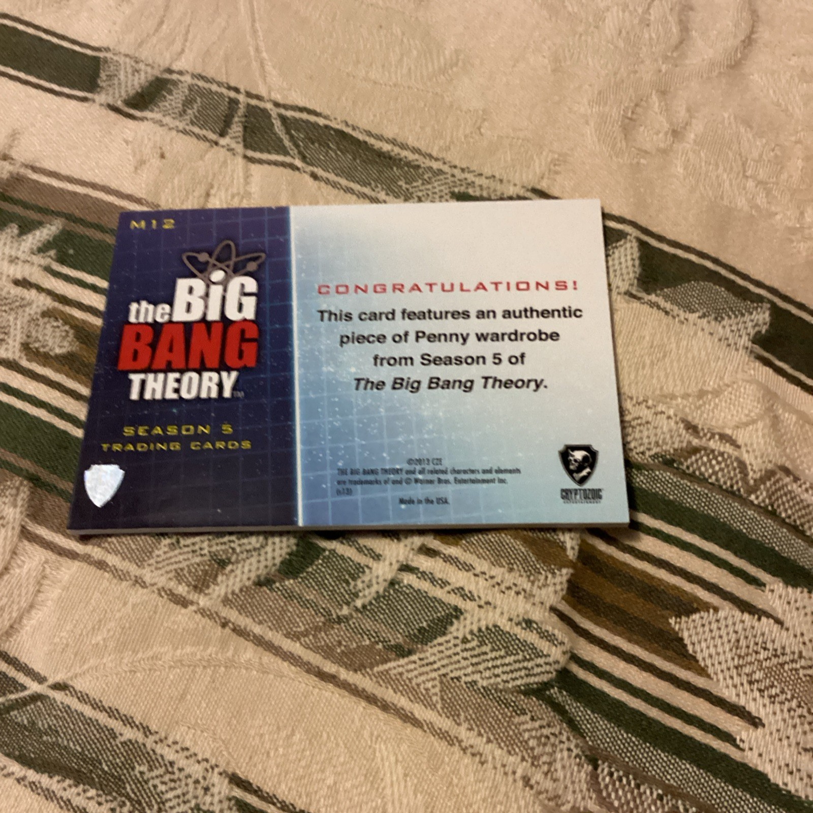 Cryptozoic The Big Bang Theory Penny Wardrobe Card M12 Season 5 Trading ...