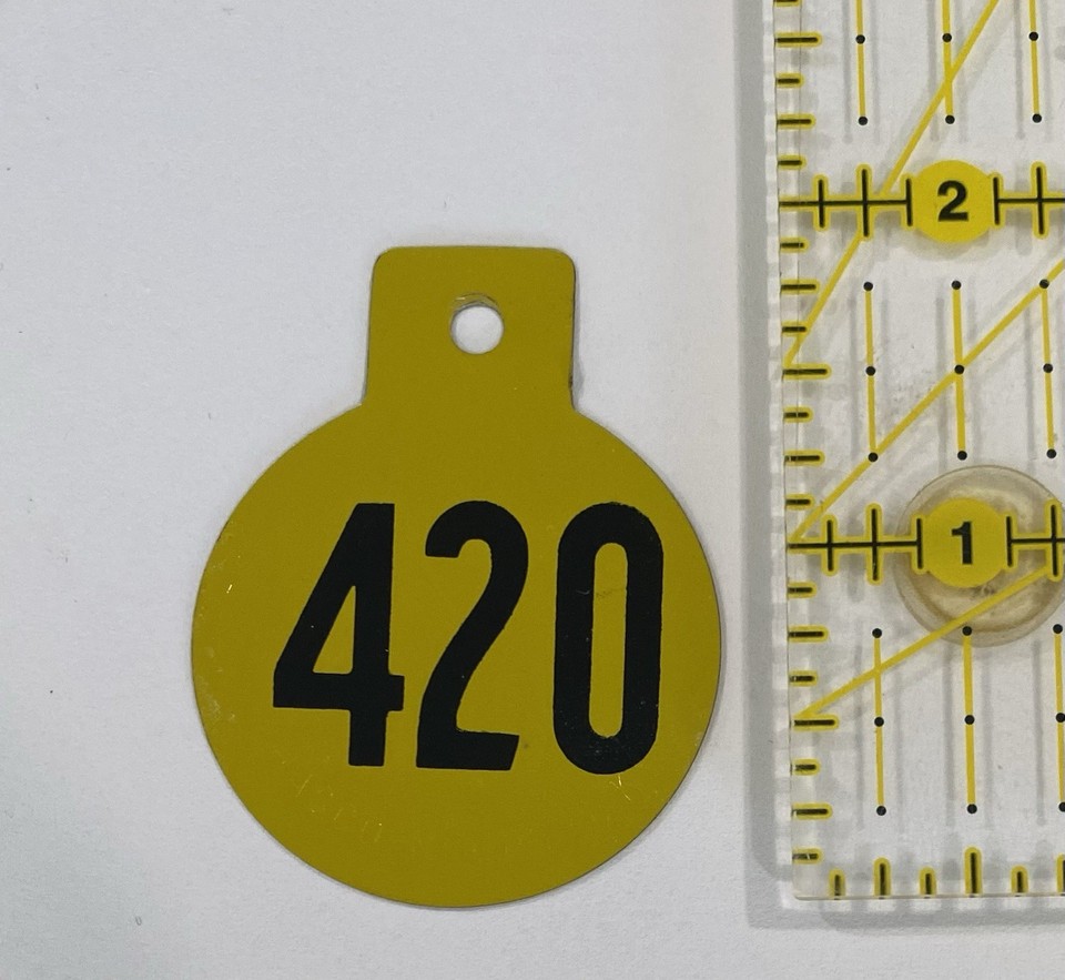 Vtg Hasco Metal Livestock Ear Tags Double Sided Lot 25 Cow Number ...