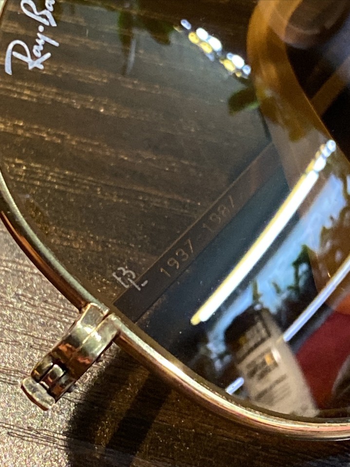 Authentic Vintage 1937-1987 Ray Ban THE GENERAL Aviator B&L Lenses 62mm ...
