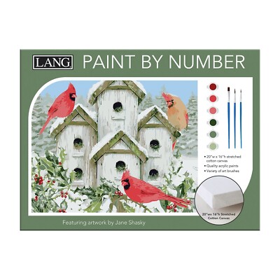 LANG Paint By Number Kit - CARDINAL BIRDHOUSE by Jane Shasky | eBay